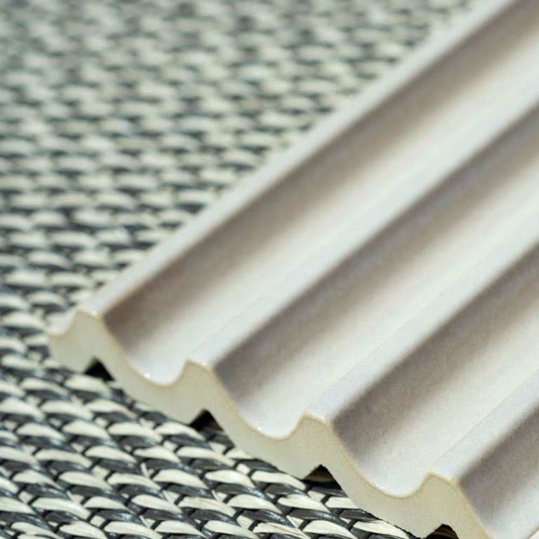 Fluted Ceramic Tiles White Matt | Materials Assemble