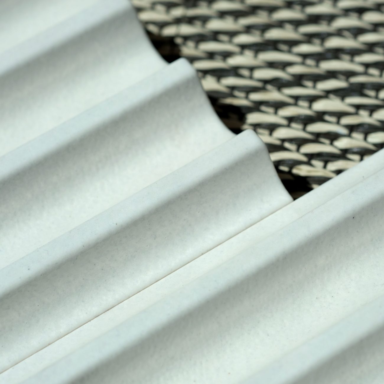 Fluted Ceramic Tiles White Glossy | Materials Assemble
