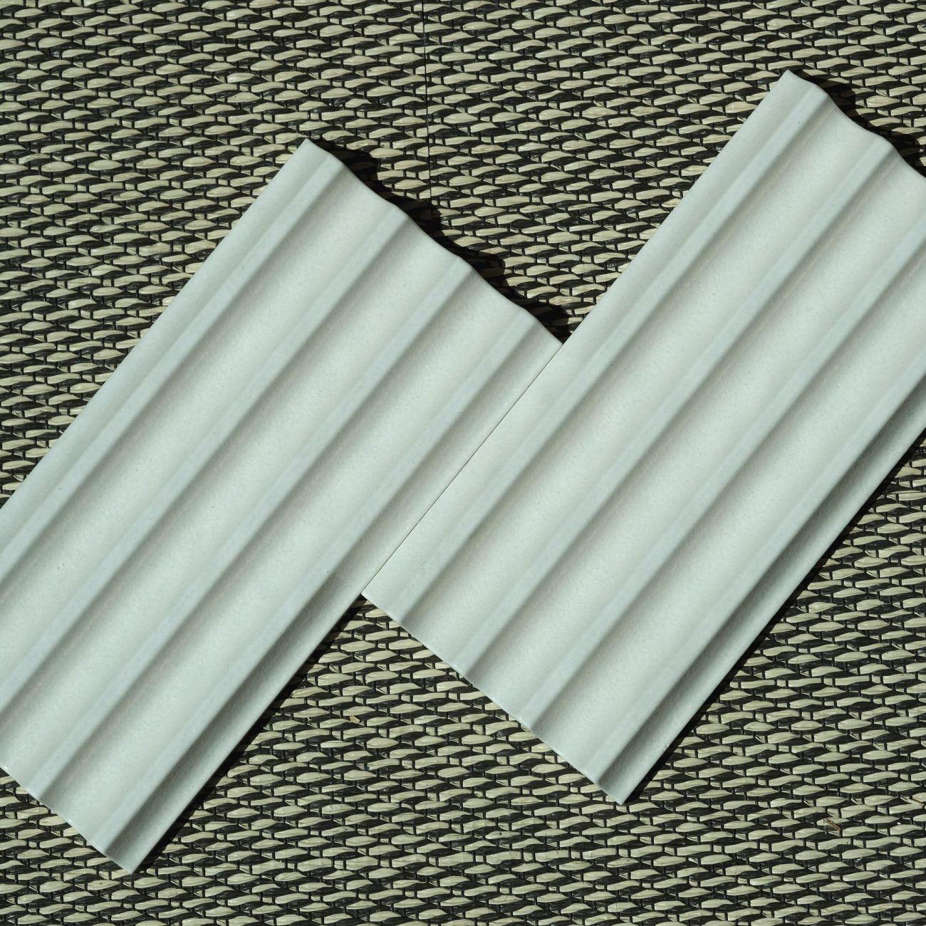 Fluted Ceramic Tiles White Glossy | Materials Assemble