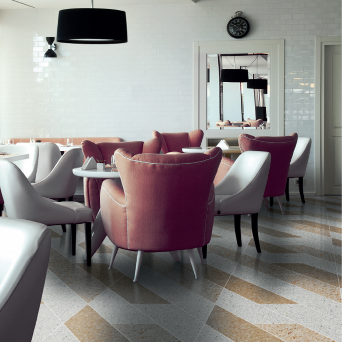 Materials Assemble I Stripes 2 Modular Terrazzo Tiles by MIPA