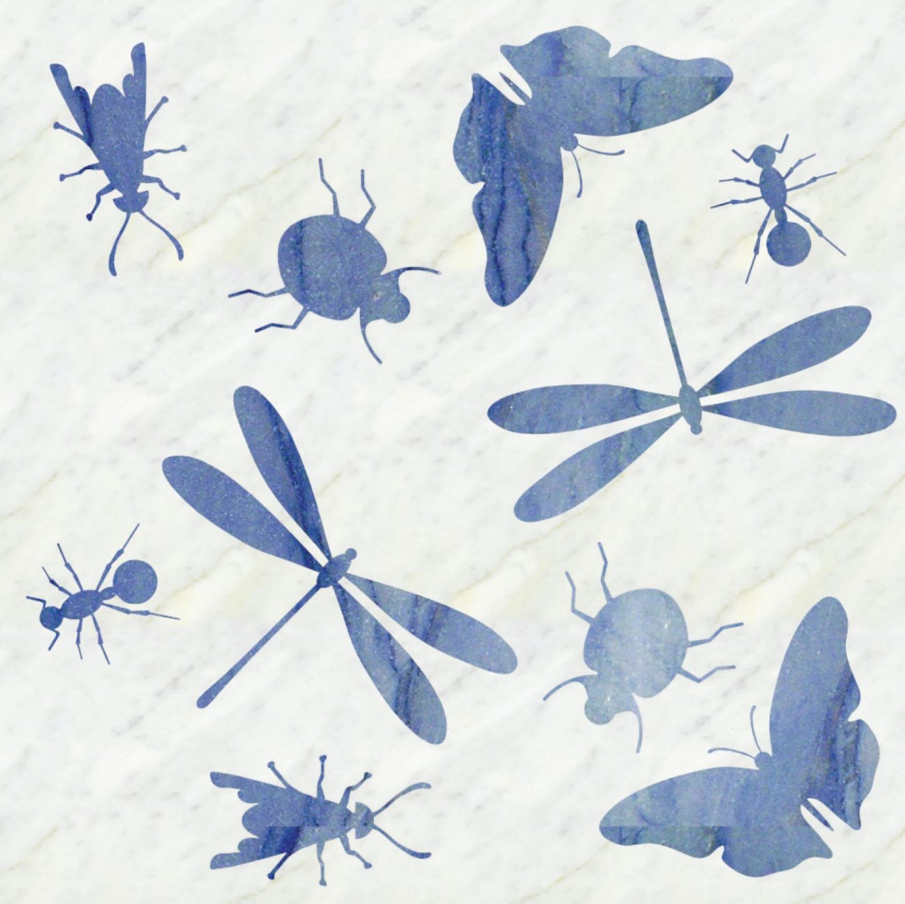 Insects Blue Marble Inlay - Materials Assemble Materials Library ...