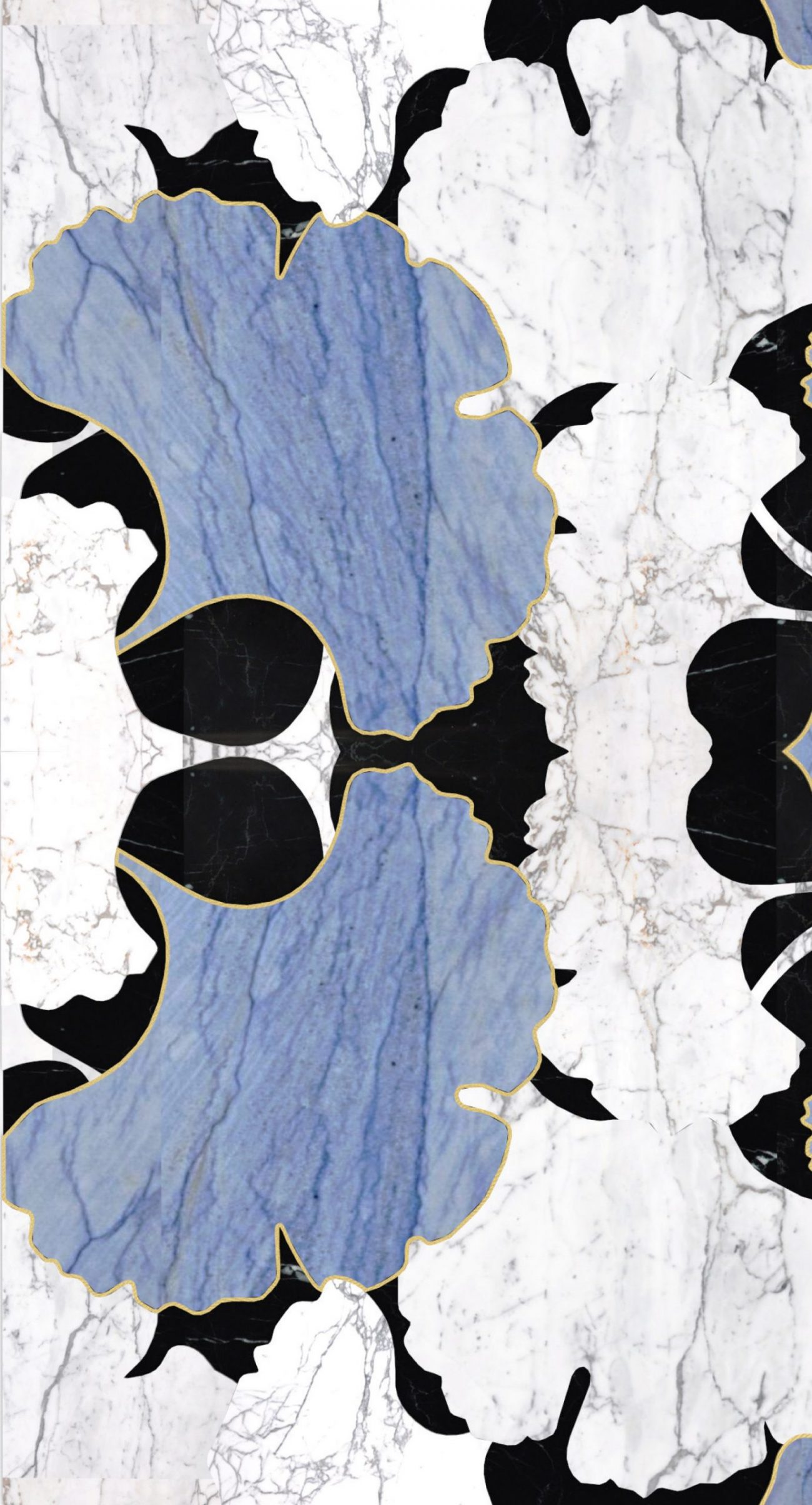 Gingko Blue Marble Inlay - Materials Assemble Materials Library