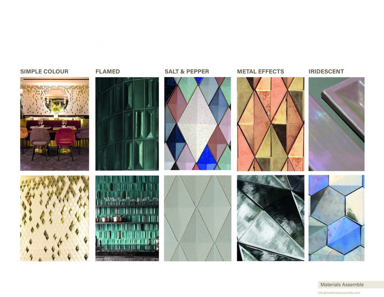 3D Diamond Tiles - Salt & Pepper | Materials Assemble