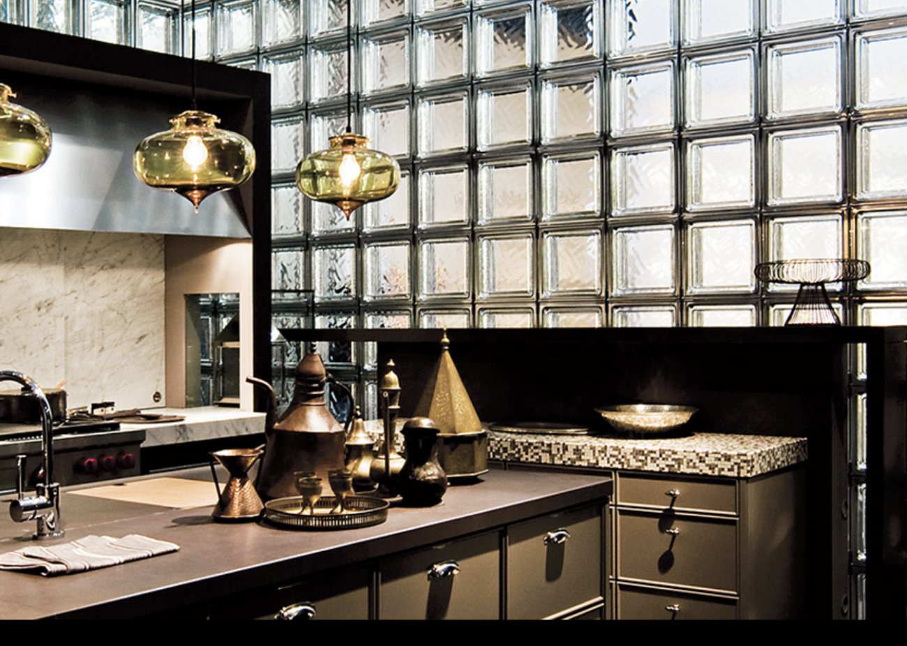 Materials Assemble | Wavy Metallised Glass Brick