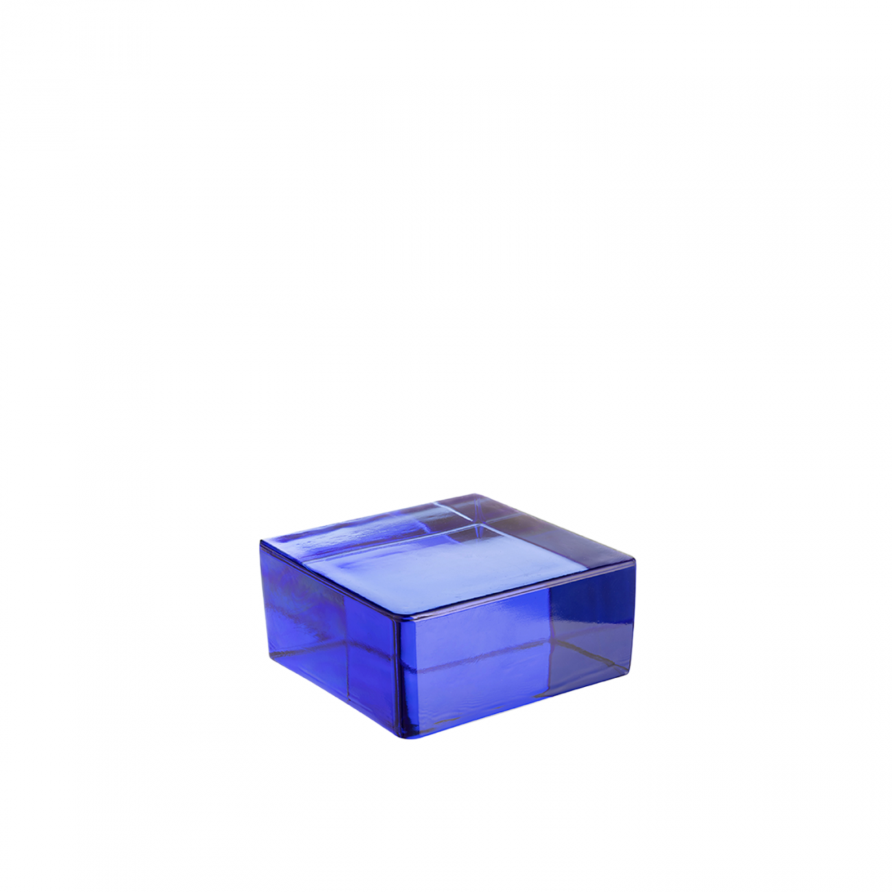 Materials Assemble | Vetropieno Blue Square Glass Block