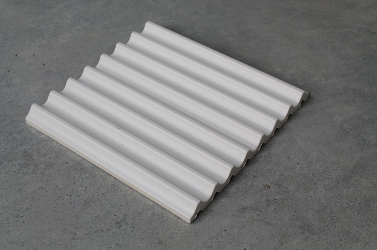 Fluted Ceramic Tiles White Matt | Materials Assemble