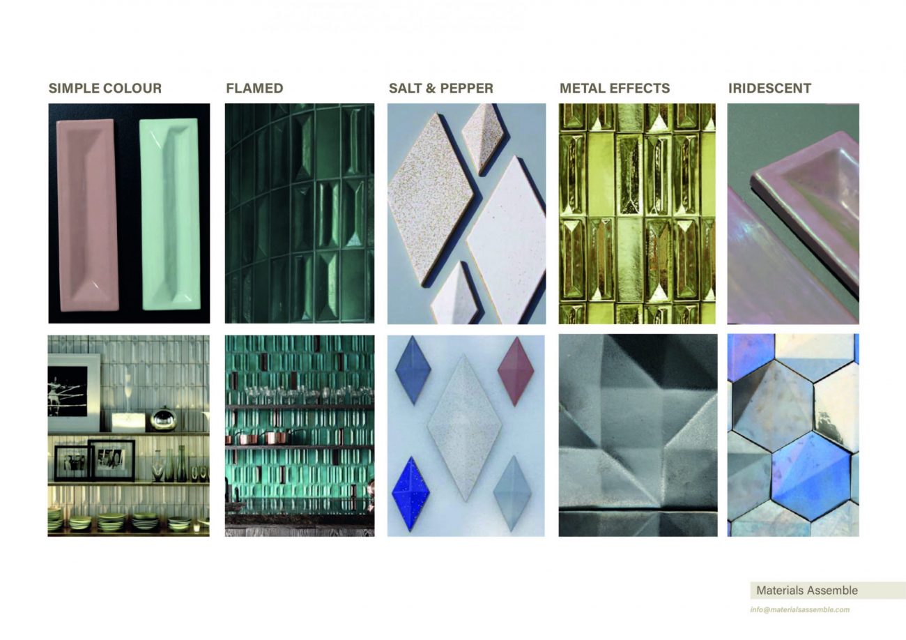 Doria Ceramic Tiles Metallic Effect