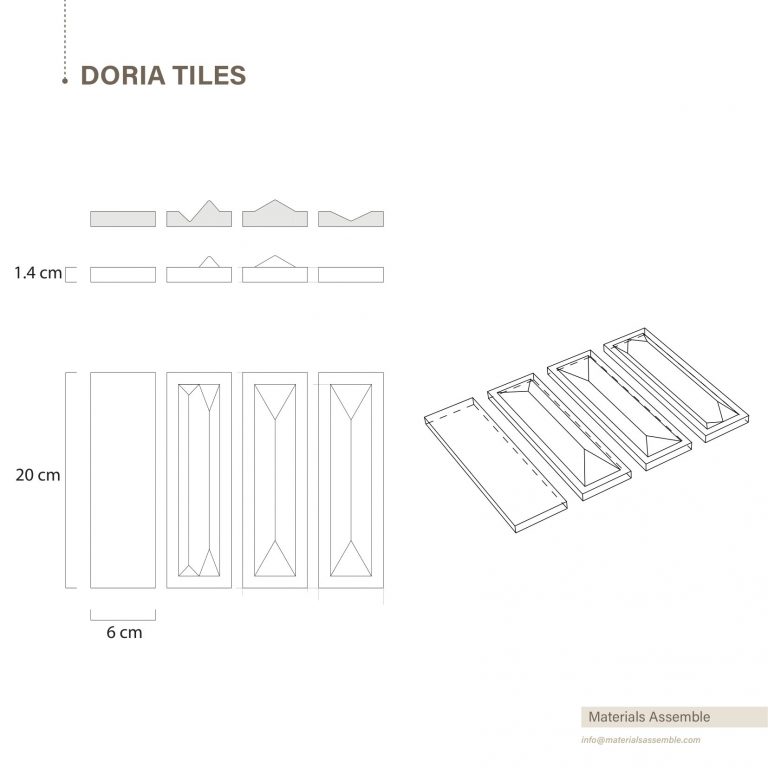 Doria Ceramic Tiles Salt & Pepper
