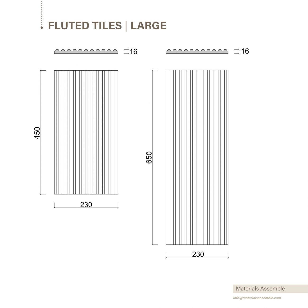 Fluted Tiles Large | Materials Assemble