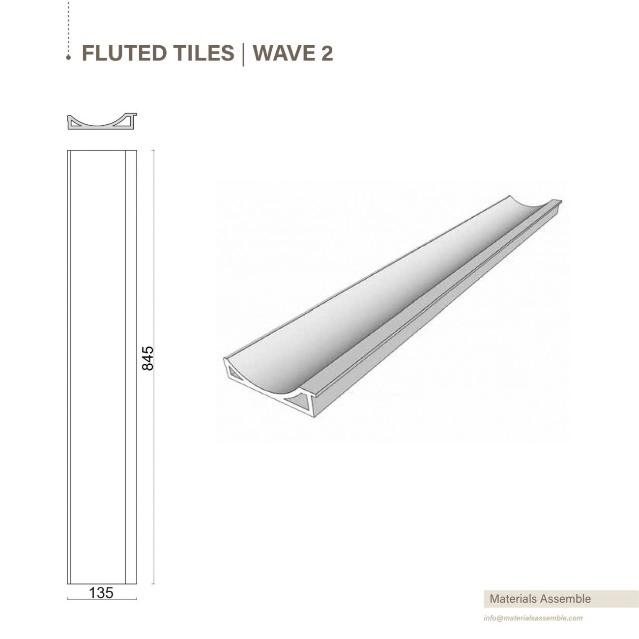 Waved Fluted Tiles | Materials Assemble