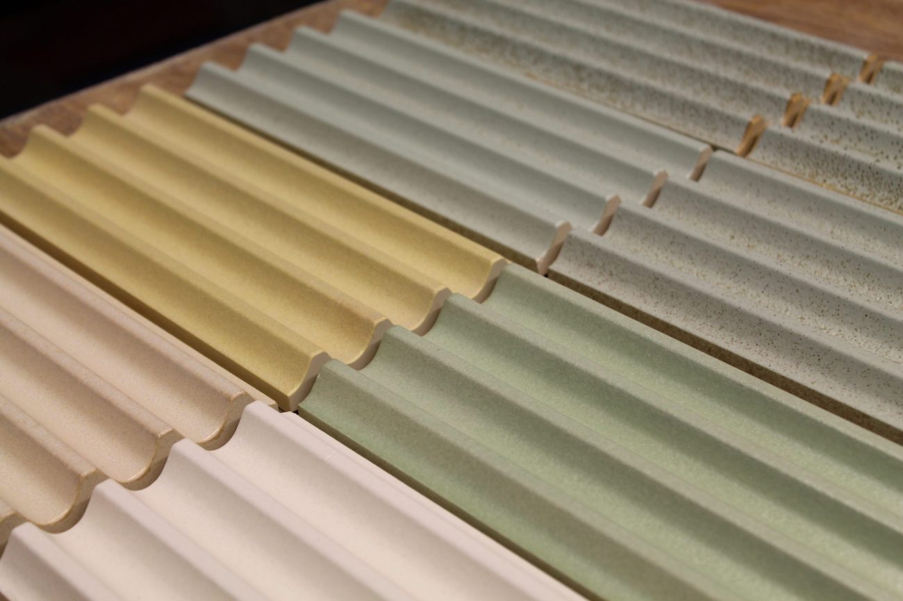 Fluted Ceramic Tiles White Matt | Materials Assemble