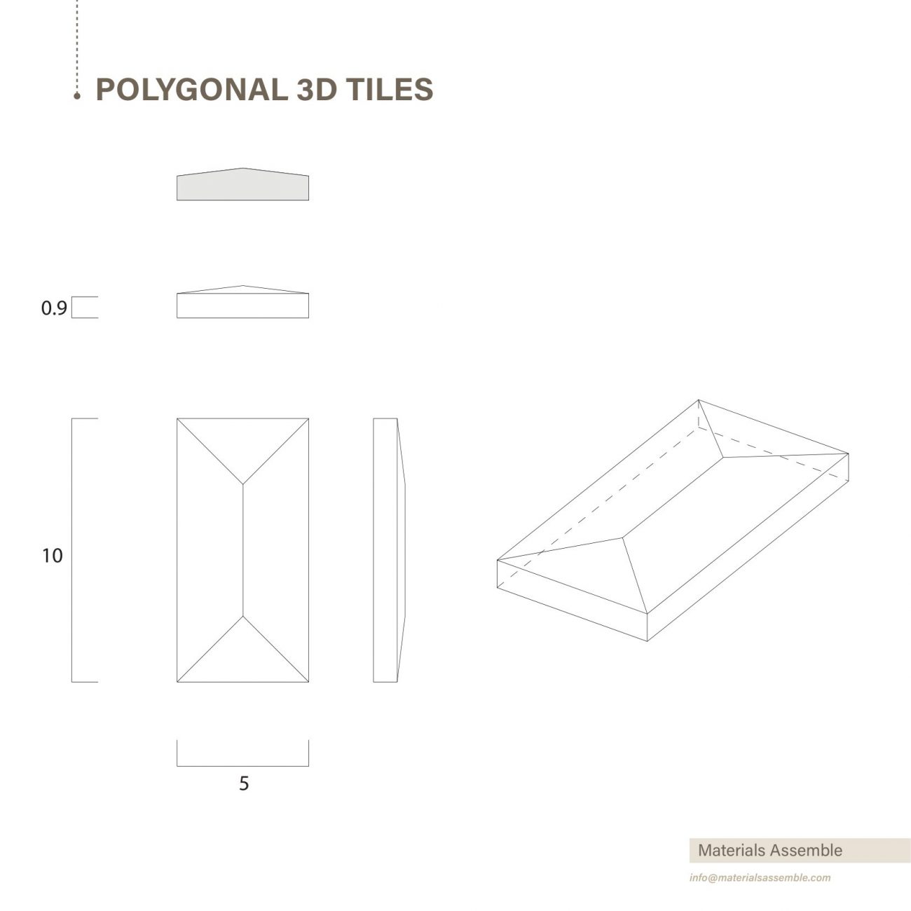 Polygonal 3d Tile | Materials Assemble