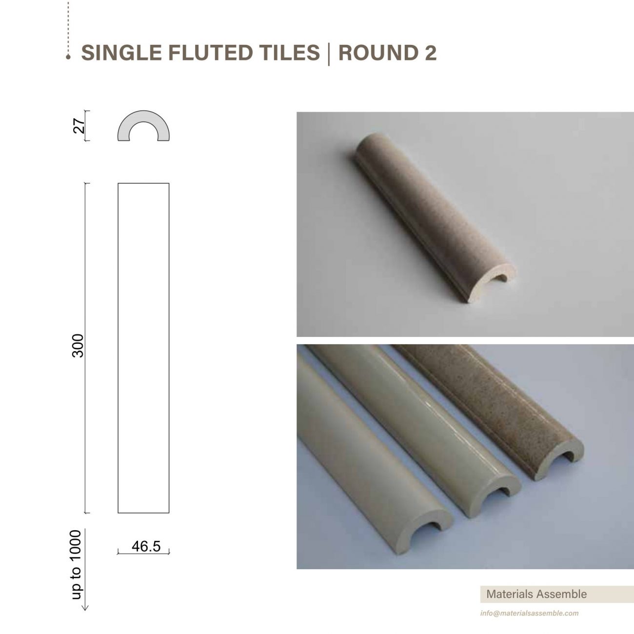 Single Fluted Tiles | Materials Assemble