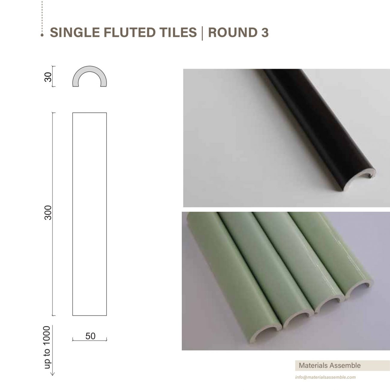Single Fluted Tiles | Materials Assemble
